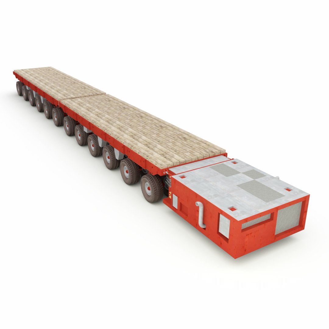 3d Rigged Self-propelled Modular Transporter Model