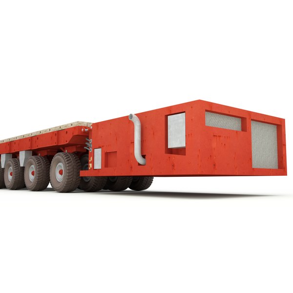 3d rigged self-propelled modular transporter model