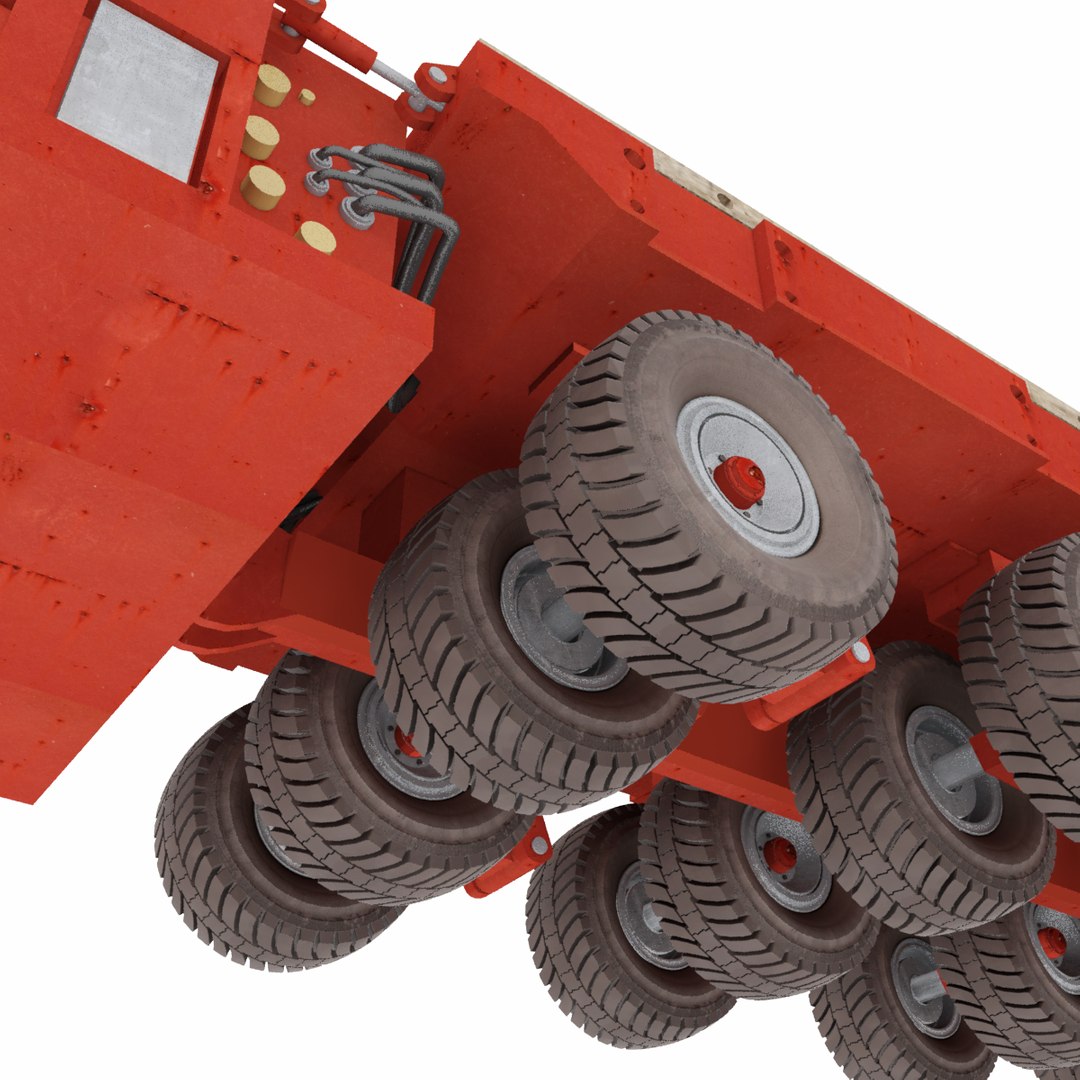 3d Rigged Self-propelled Modular Transporter Model