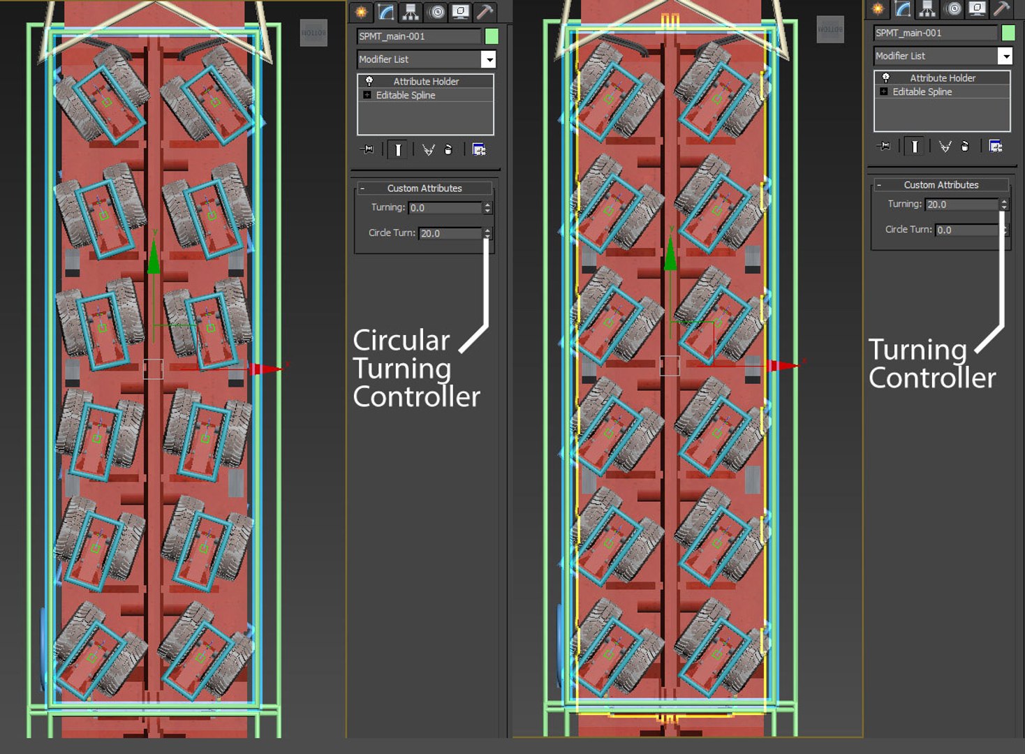 3d Rigged Self-propelled Modular Transporter Model