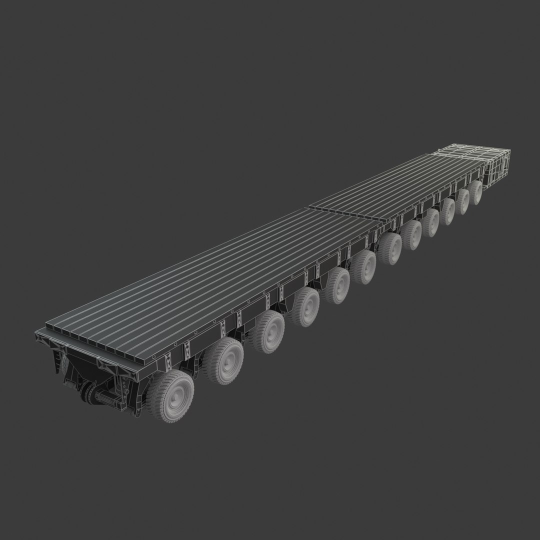 3d Rigged Self-propelled Modular Transporter Model