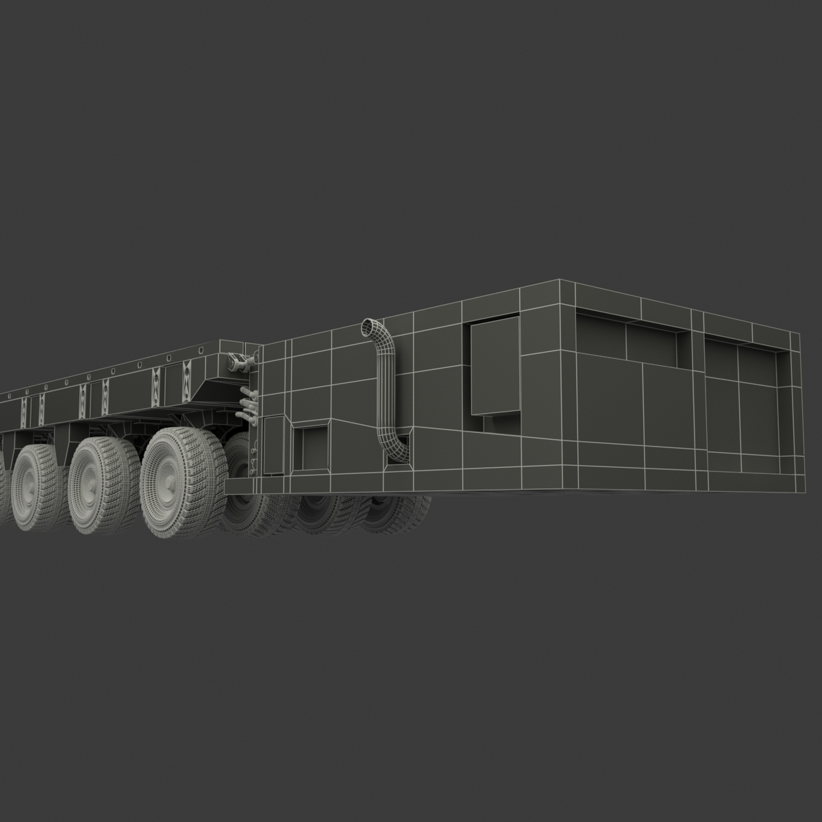 3d rigged self-propelled modular transporter model