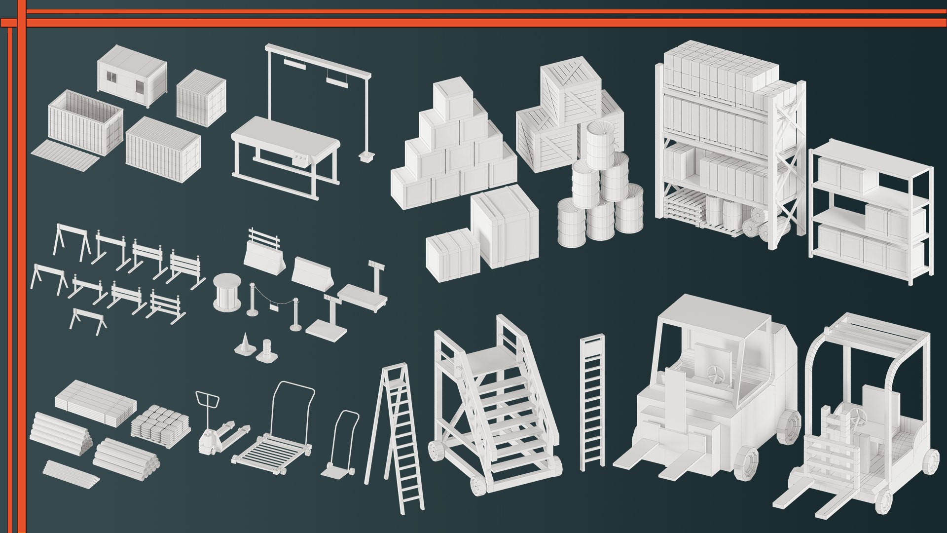 Low Poly Factory Equipment 3D Model - TurboSquid 2335223