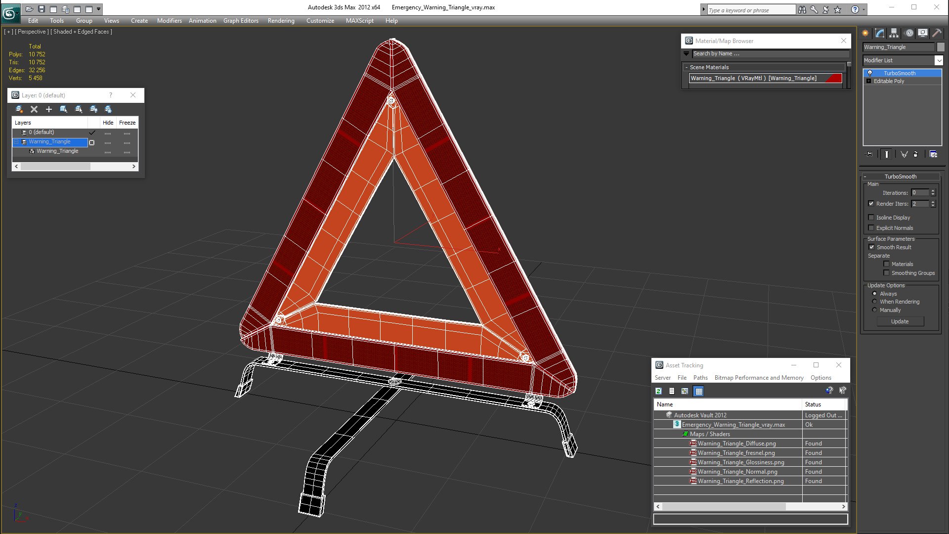 Emergency warning triangle 3D model - TurboSquid 1472662