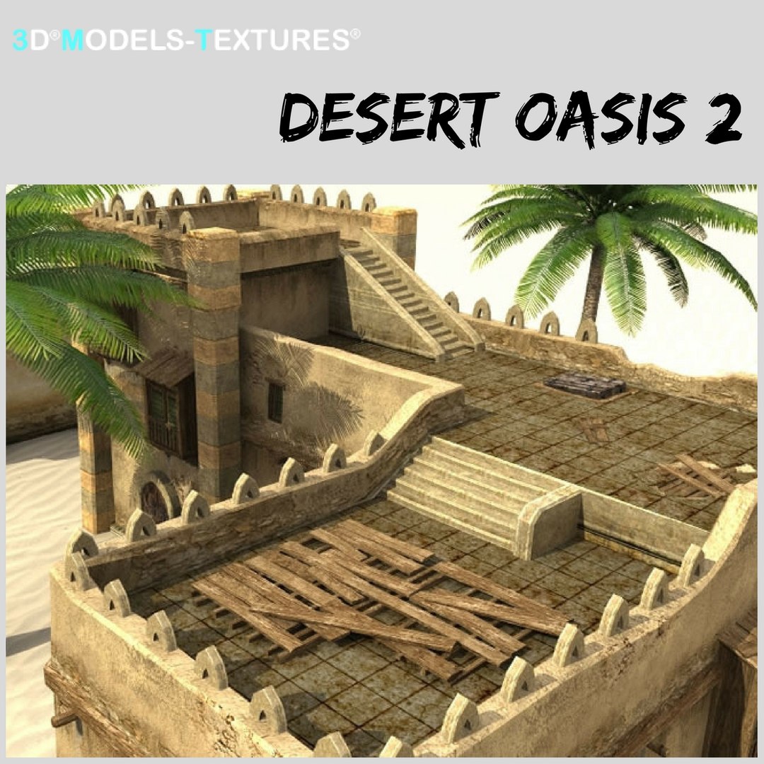 Buildings Desert Oasis Model - TurboSquid 1207699