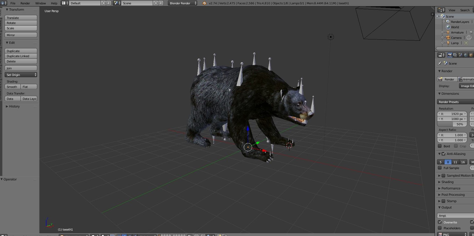 3D Model Bear Rigged - TurboSquid 1254520