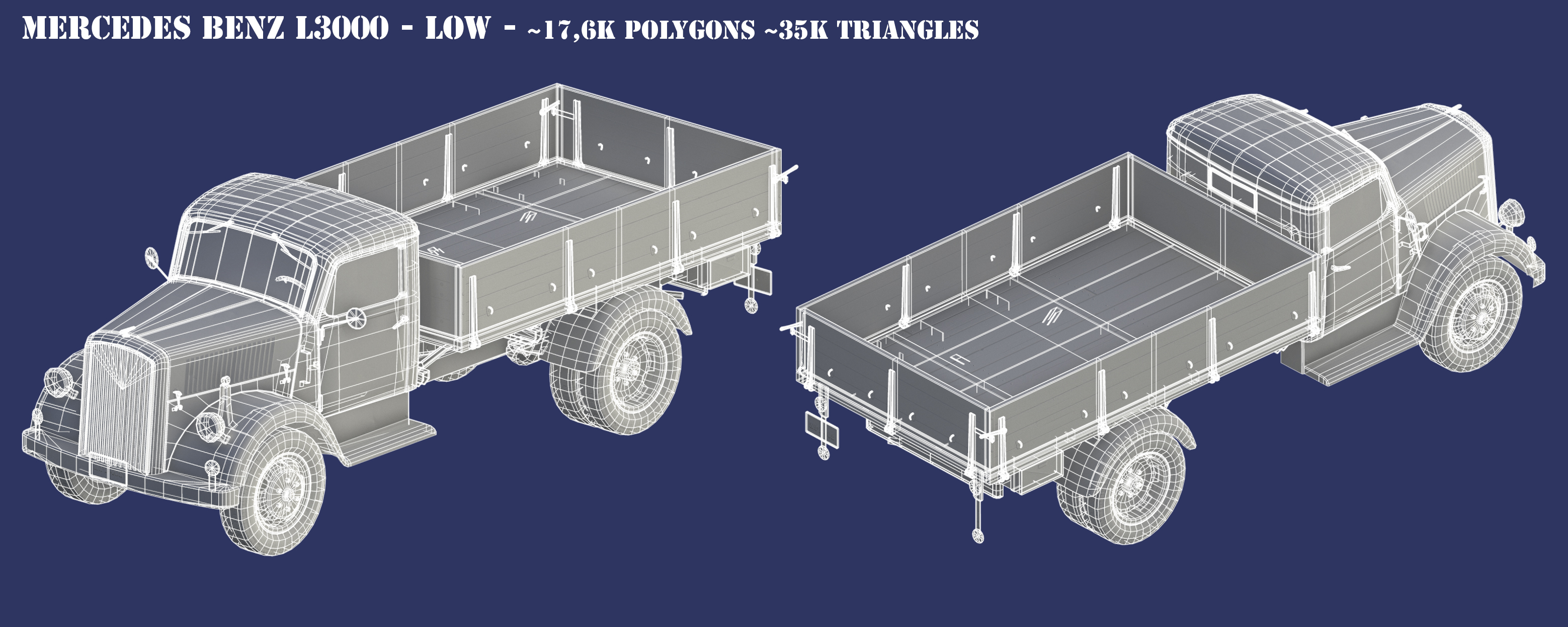 3D benz war 2 truck model - TurboSquid 1708417