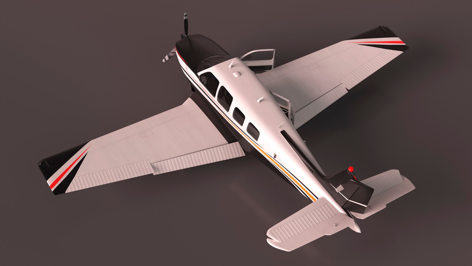 Beechcraft Bonanza Plane Rigged For Maya 3D Model - TurboSquid 2214163
