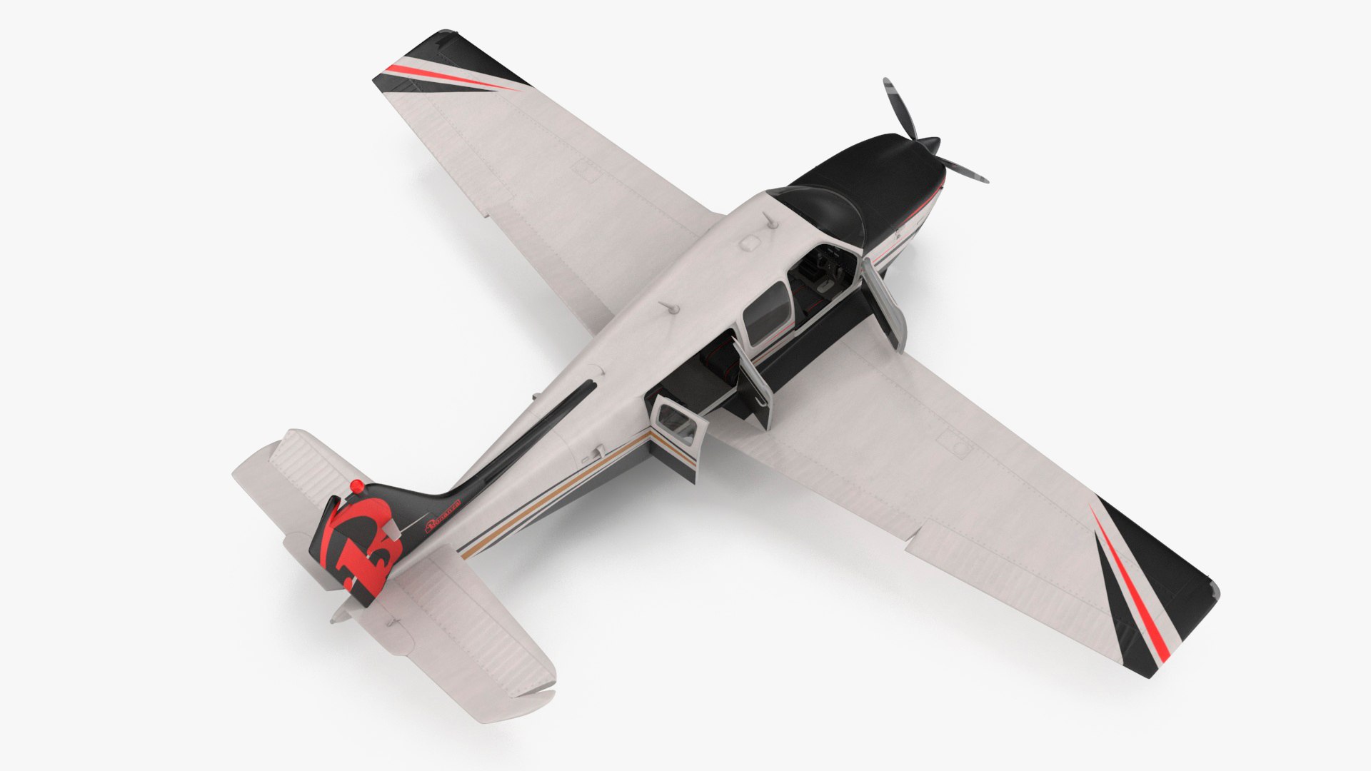 Beechcraft Bonanza Plane Rigged For Maya 3D Model - TurboSquid 2214163