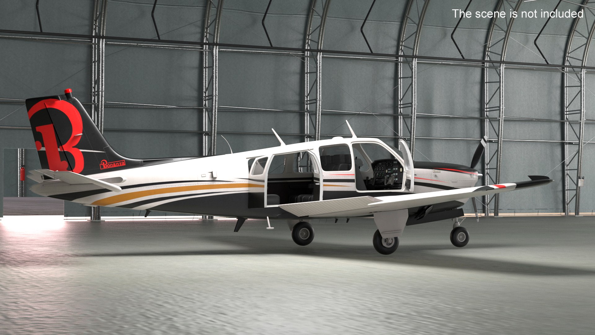 Beechcraft Bonanza Plane Rigged For Maya 3D Model - TurboSquid 2214163