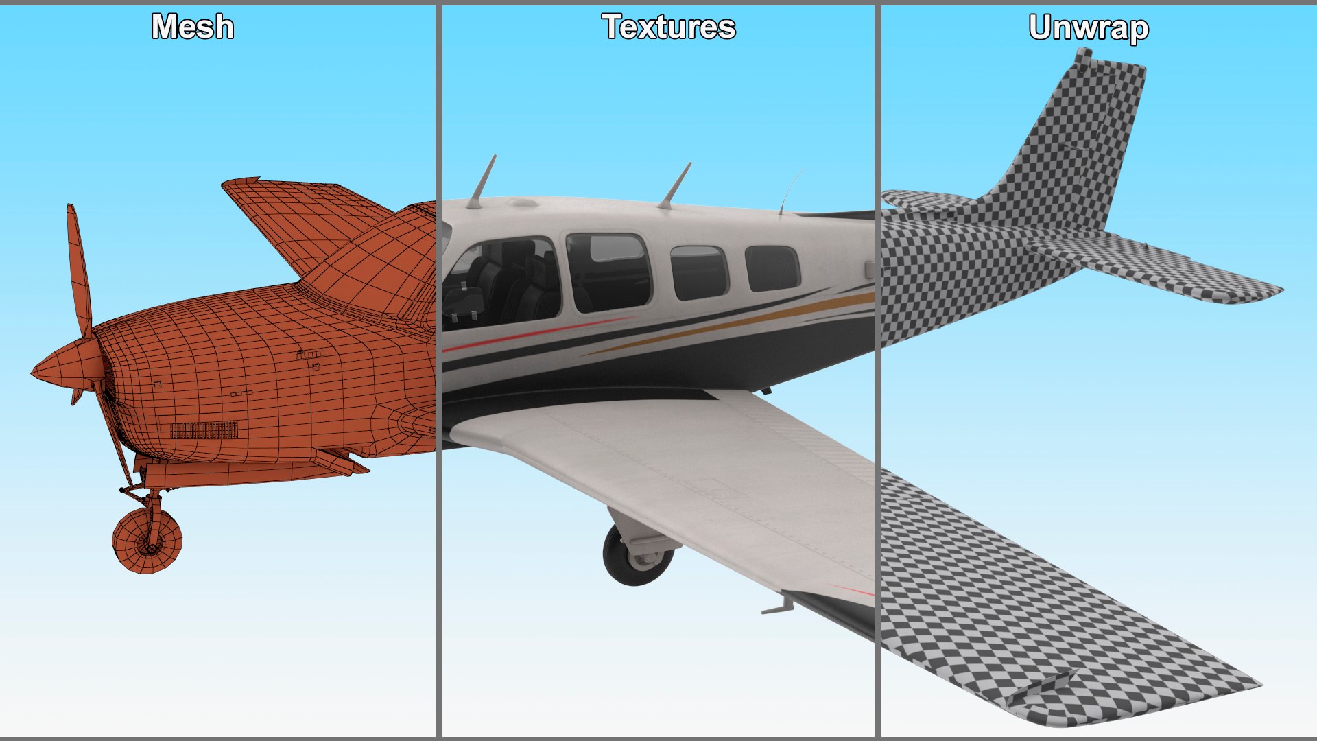 Beechcraft Bonanza Plane Rigged For Maya 3D Model - TurboSquid 2214163