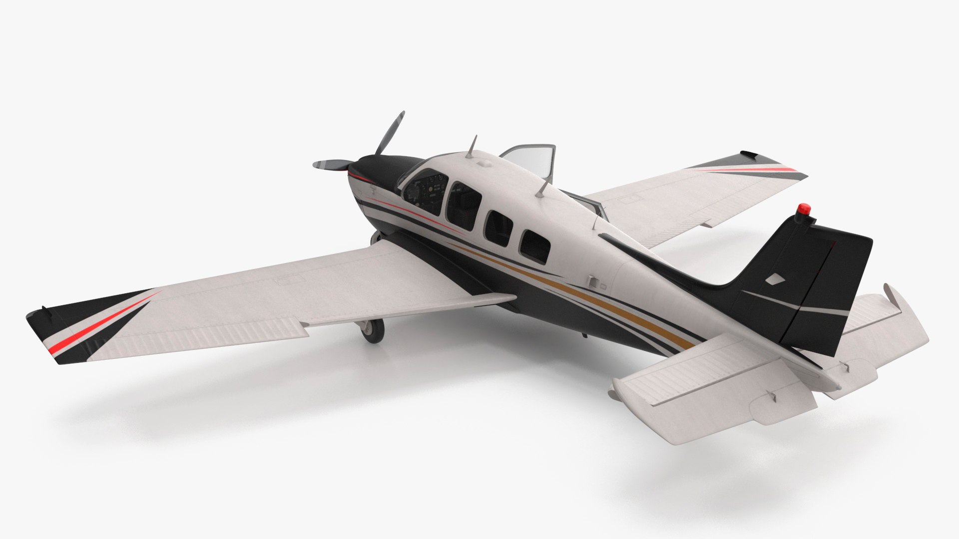 Beechcraft Bonanza Plane Rigged For Maya 3D Model - TurboSquid 2214163