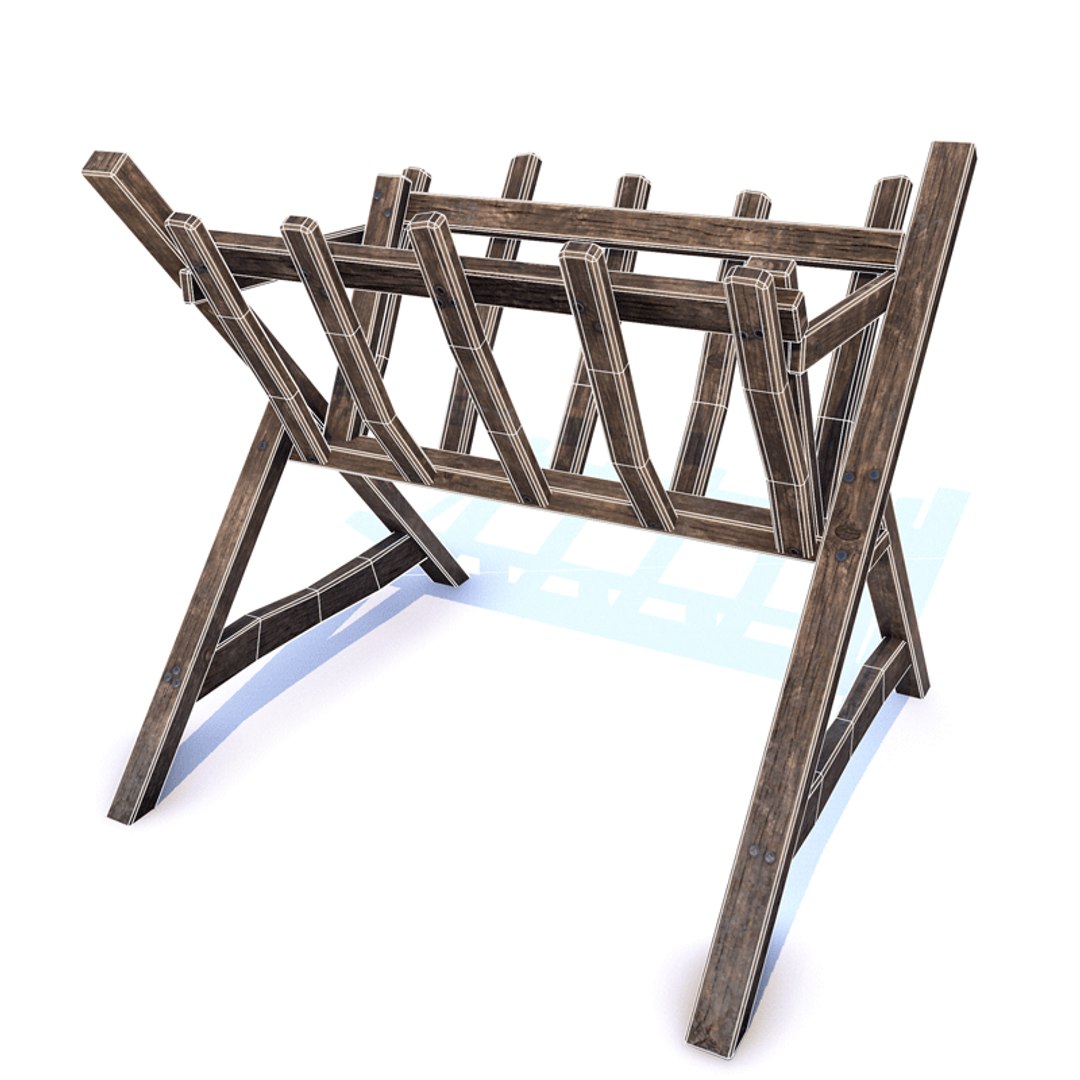3D medieval hay feeder - TurboSquid 1262277
