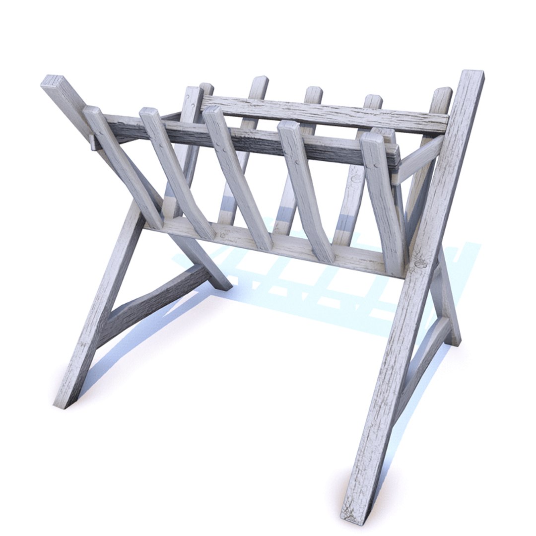 3D medieval hay feeder - TurboSquid 1262277
