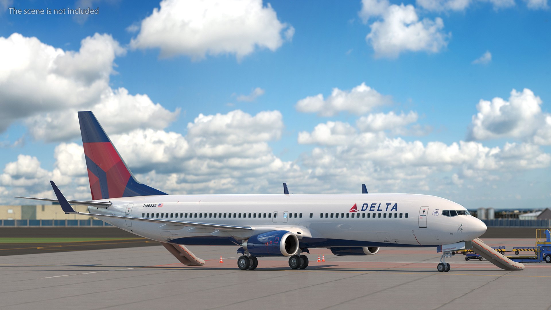 Boeing 737 900 ER Delta with Inflatable Evacuation Door Slide 3D ...