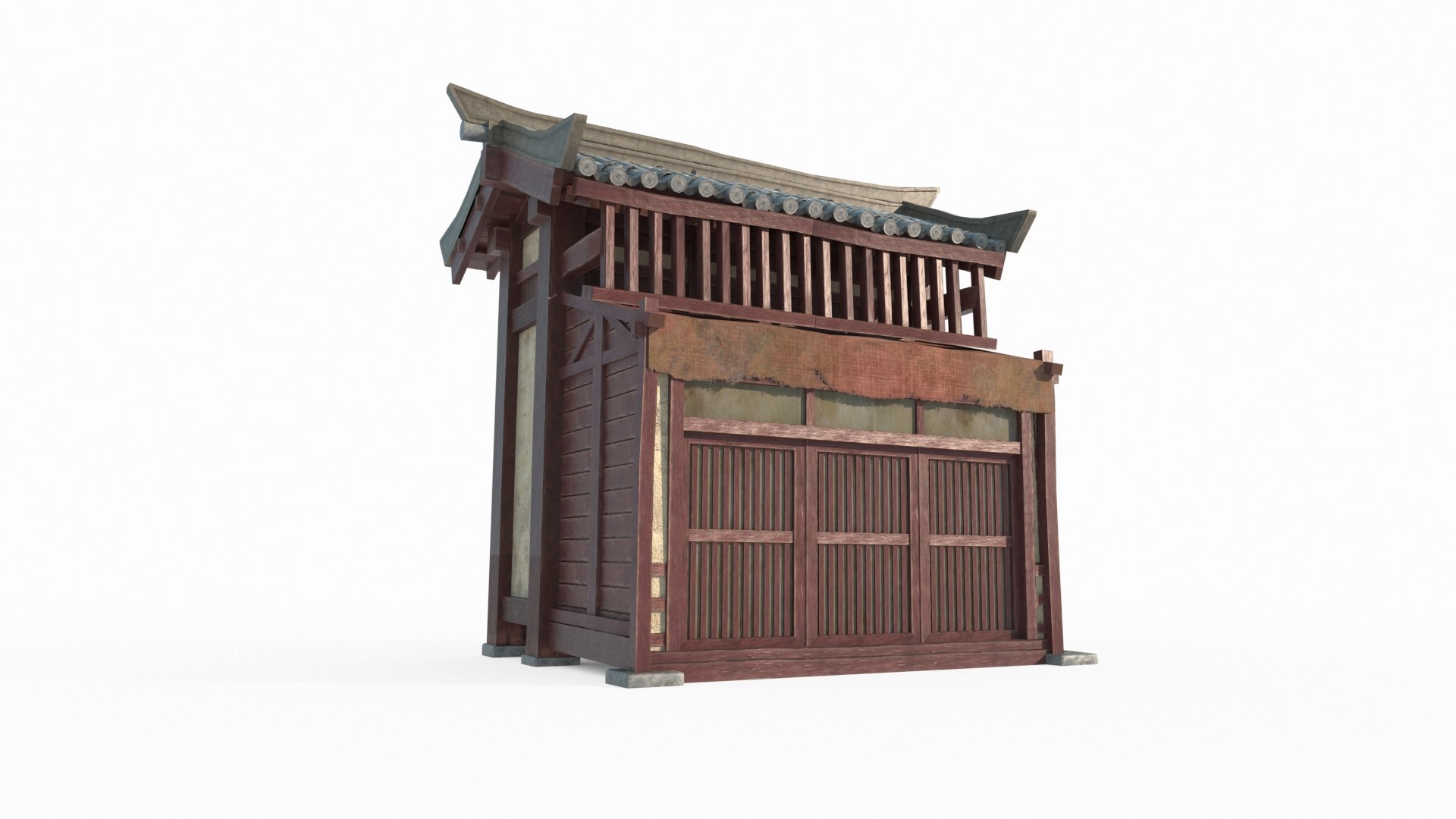 Asian Ancient Architecture Shop Model - TurboSquid 2307808