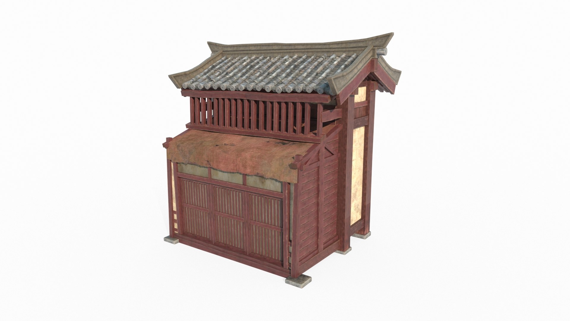 Asian Ancient Architecture Shop Model - TurboSquid 2307808