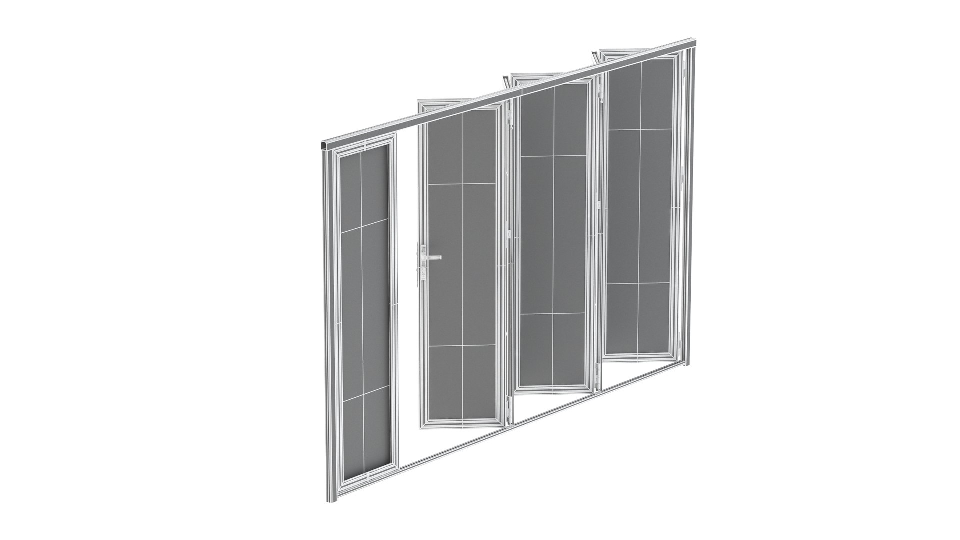 3D Door Aluminium Model - TurboSquid 1598965