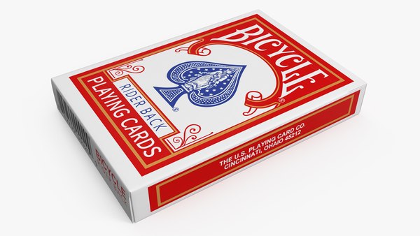 modelo 3d Bicycle Playing Cards Pack Red - TurboSquid 1948568