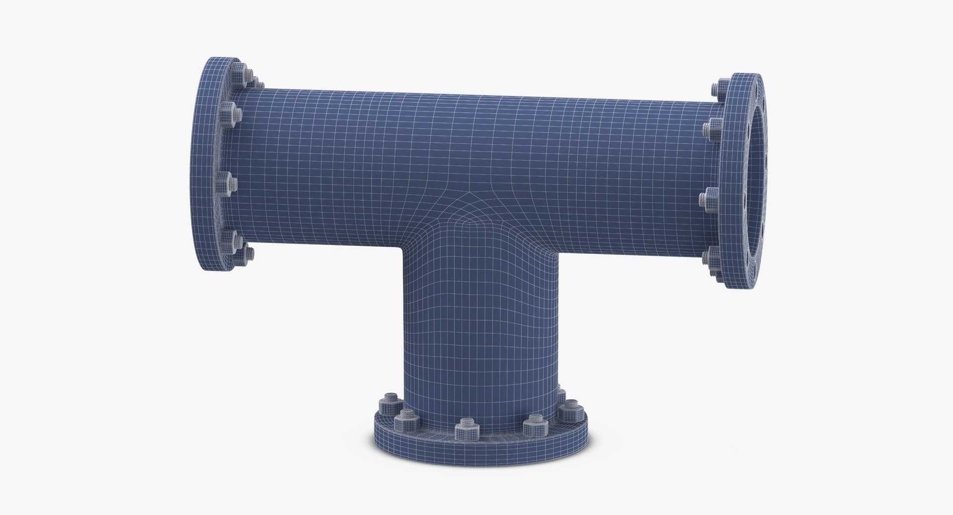 3D Model Industrial Pipe T Shape - TurboSquid 1239562