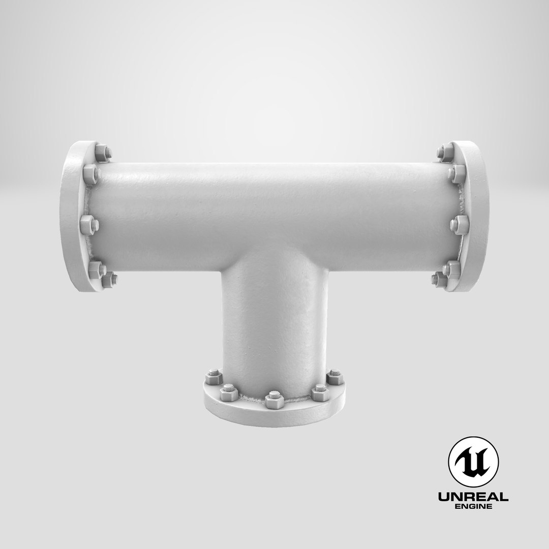 3D model industrial pipe t shape - TurboSquid 1239562