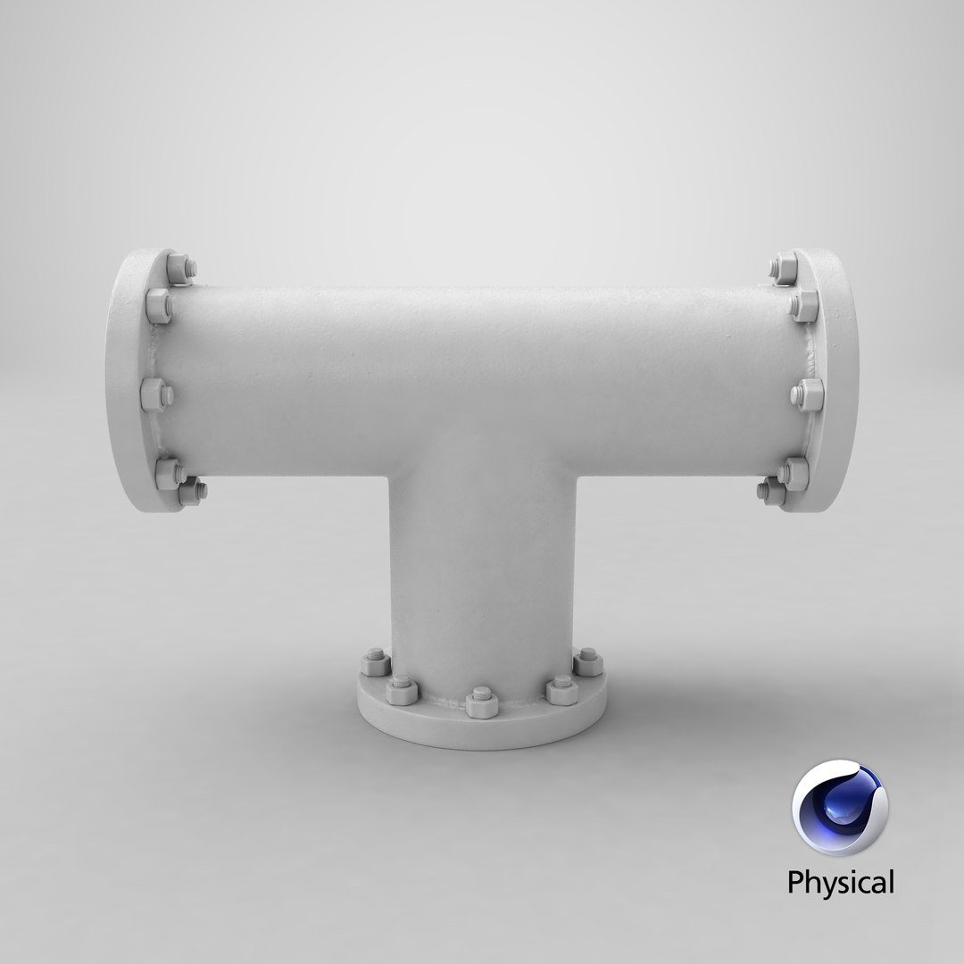 3D model industrial pipe t shape - TurboSquid 1239562