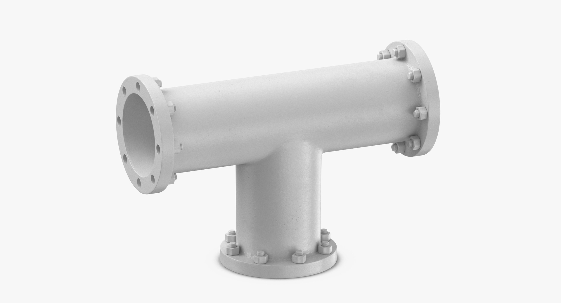 3D Model Industrial Pipe T Shape - TurboSquid 1239562