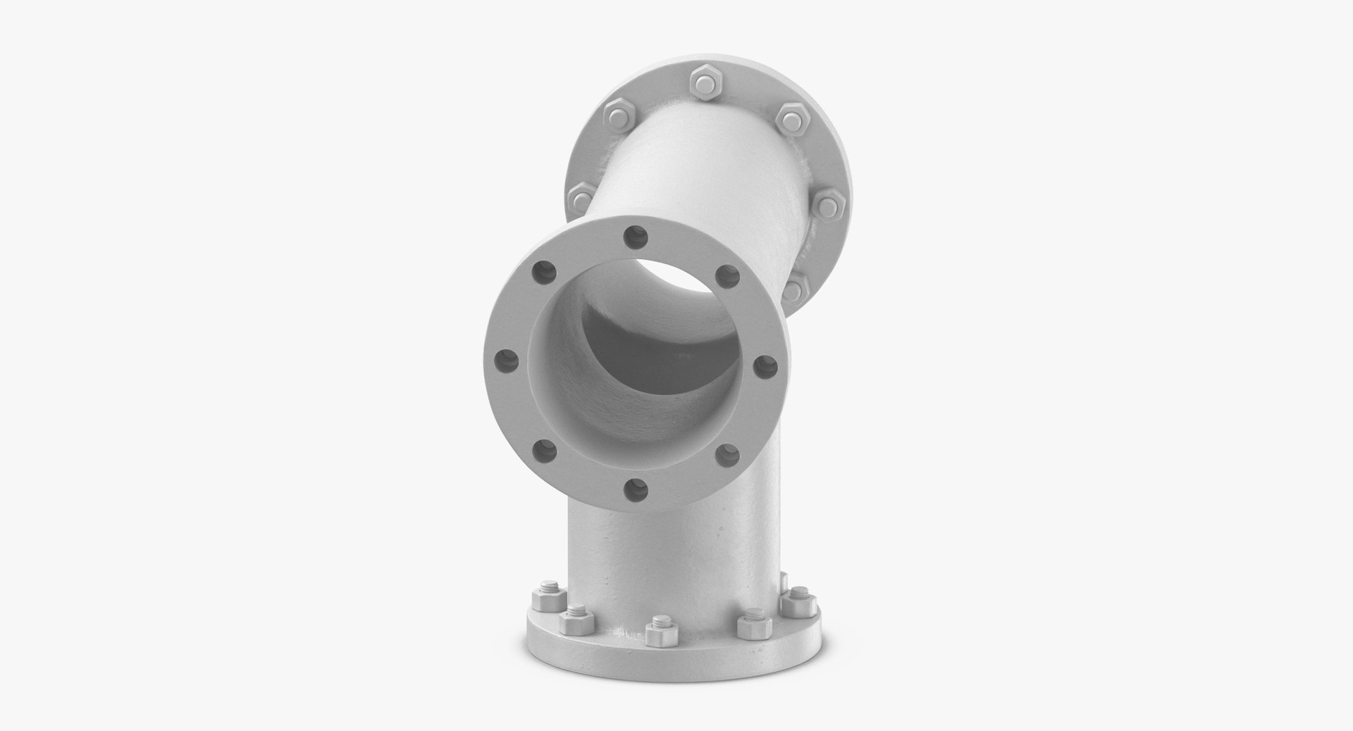 3D Model Industrial Pipe T Shape - TurboSquid 1239562