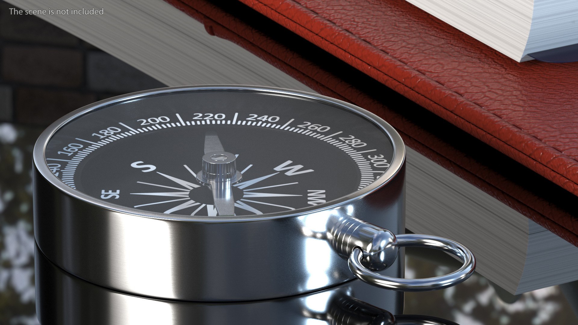 3D Compass In Steel Case - TurboSquid 2004697