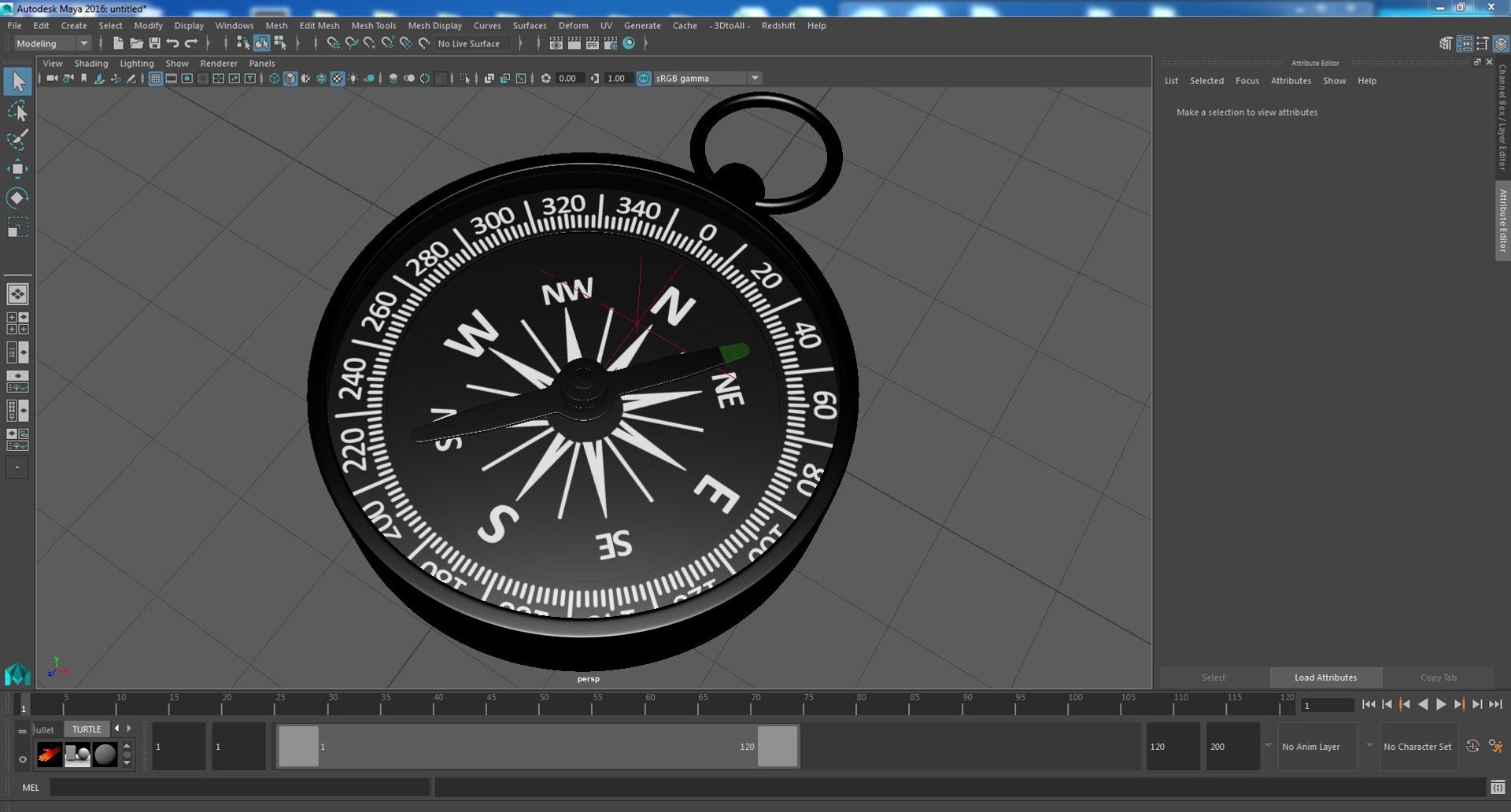 3D Compass in Steel Case - TurboSquid 2004697