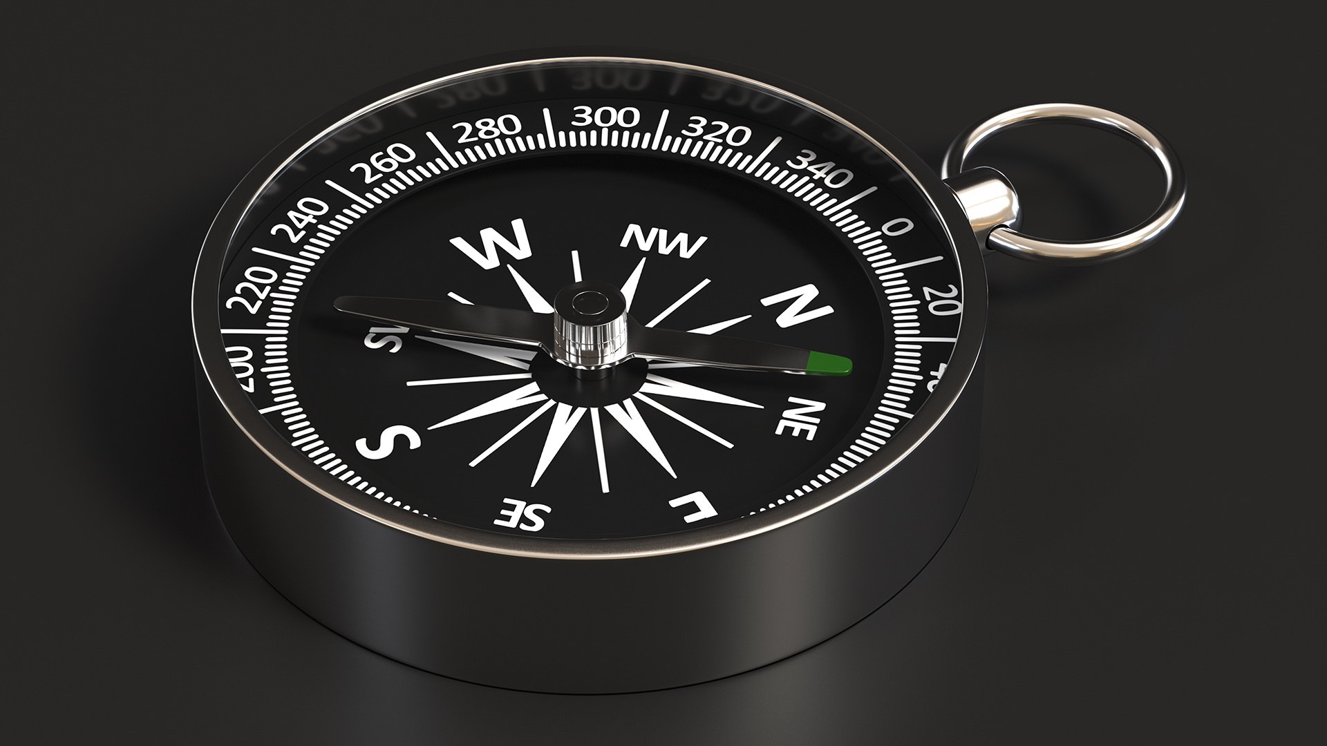 3D Compass in Steel Case - TurboSquid 2004697