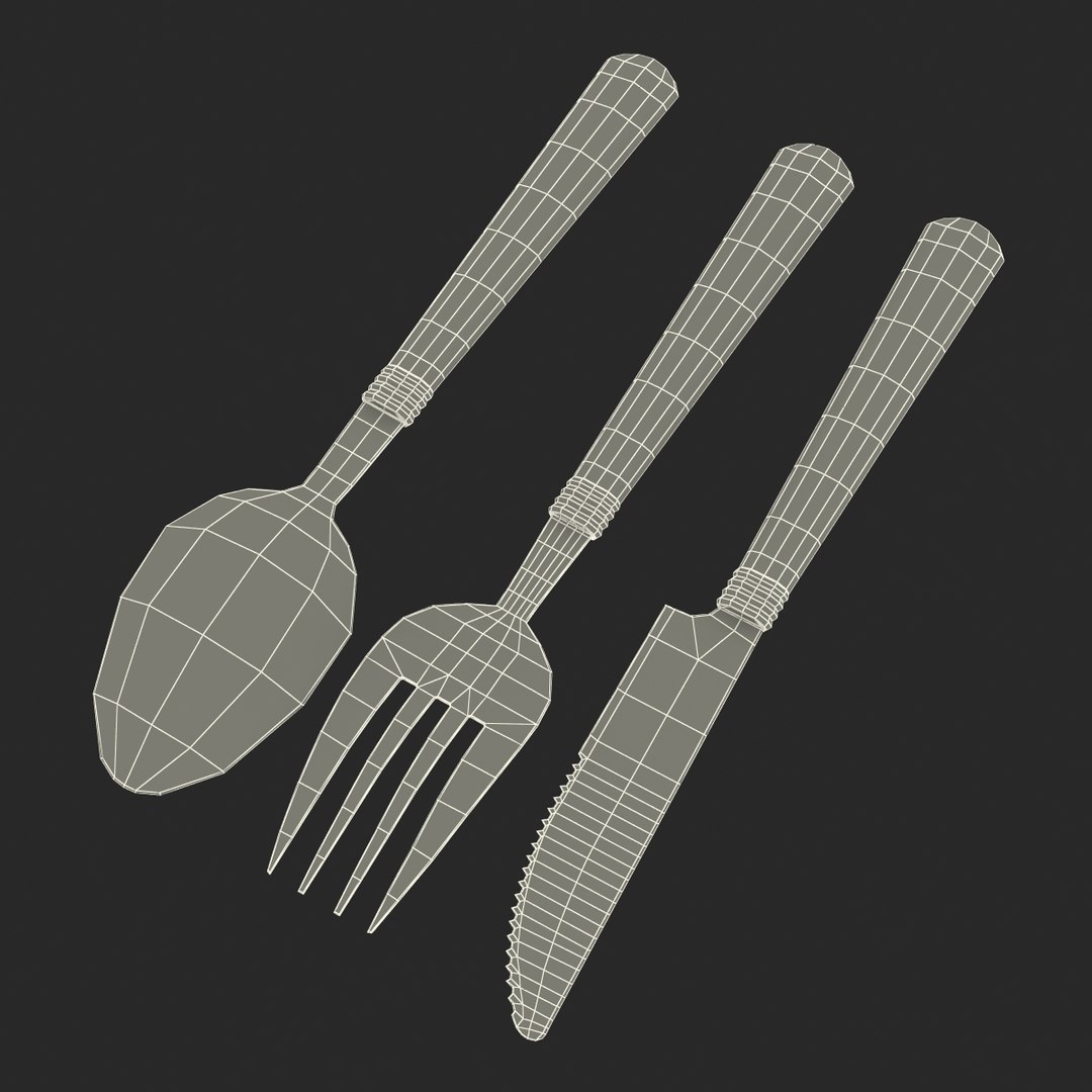 3d cutlery set