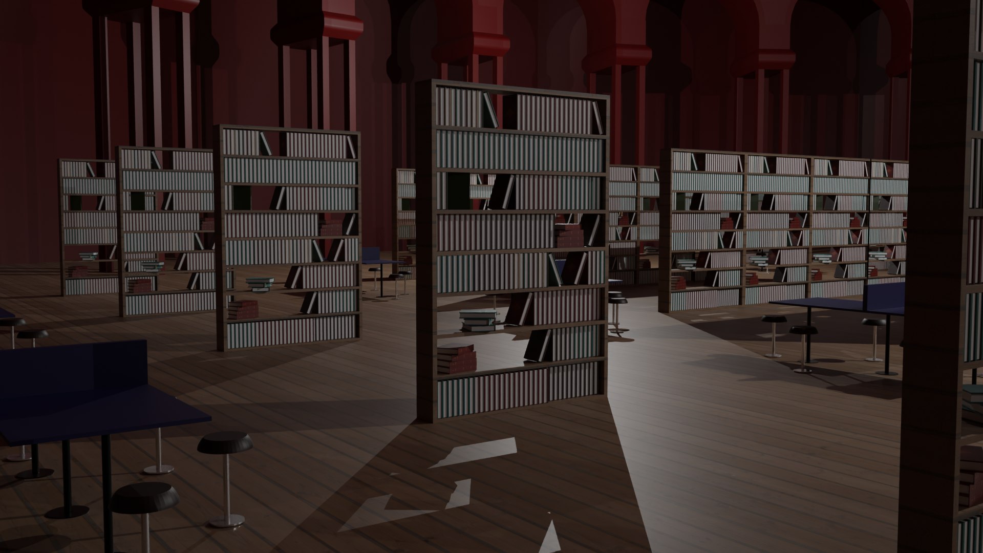 3D Library Interior Model - TurboSquid 2132150