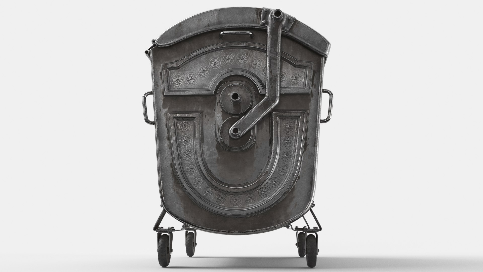 3D Metal Garbage Container Steel Worn - PBR Model - TurboSquid 2164346