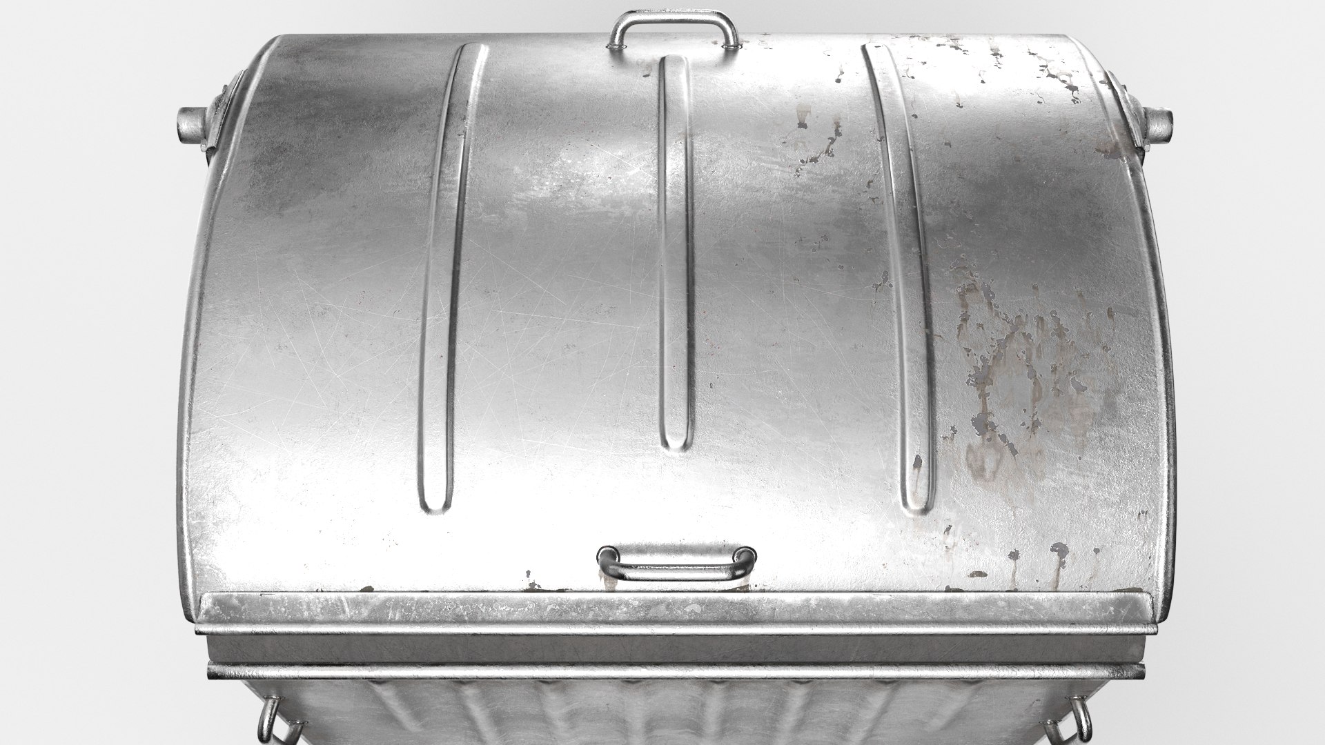 3D Metal Garbage Container Steel Worn - PBR Model - TurboSquid 2164346