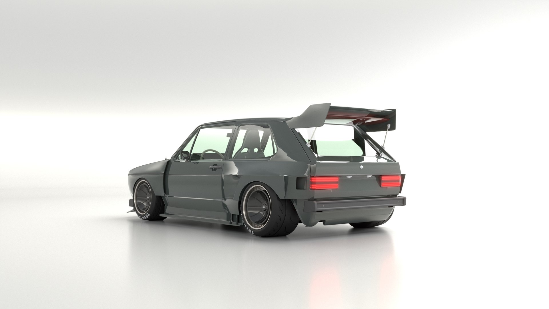 modelo 3d Volkswagen golf mk1 wide bodykit - TurboSquid 2028655
