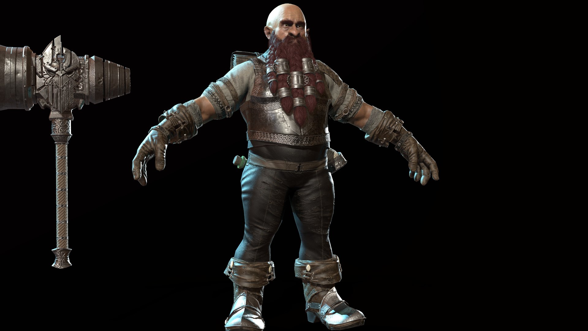Character dwarf 3D - TurboSquid 1649300