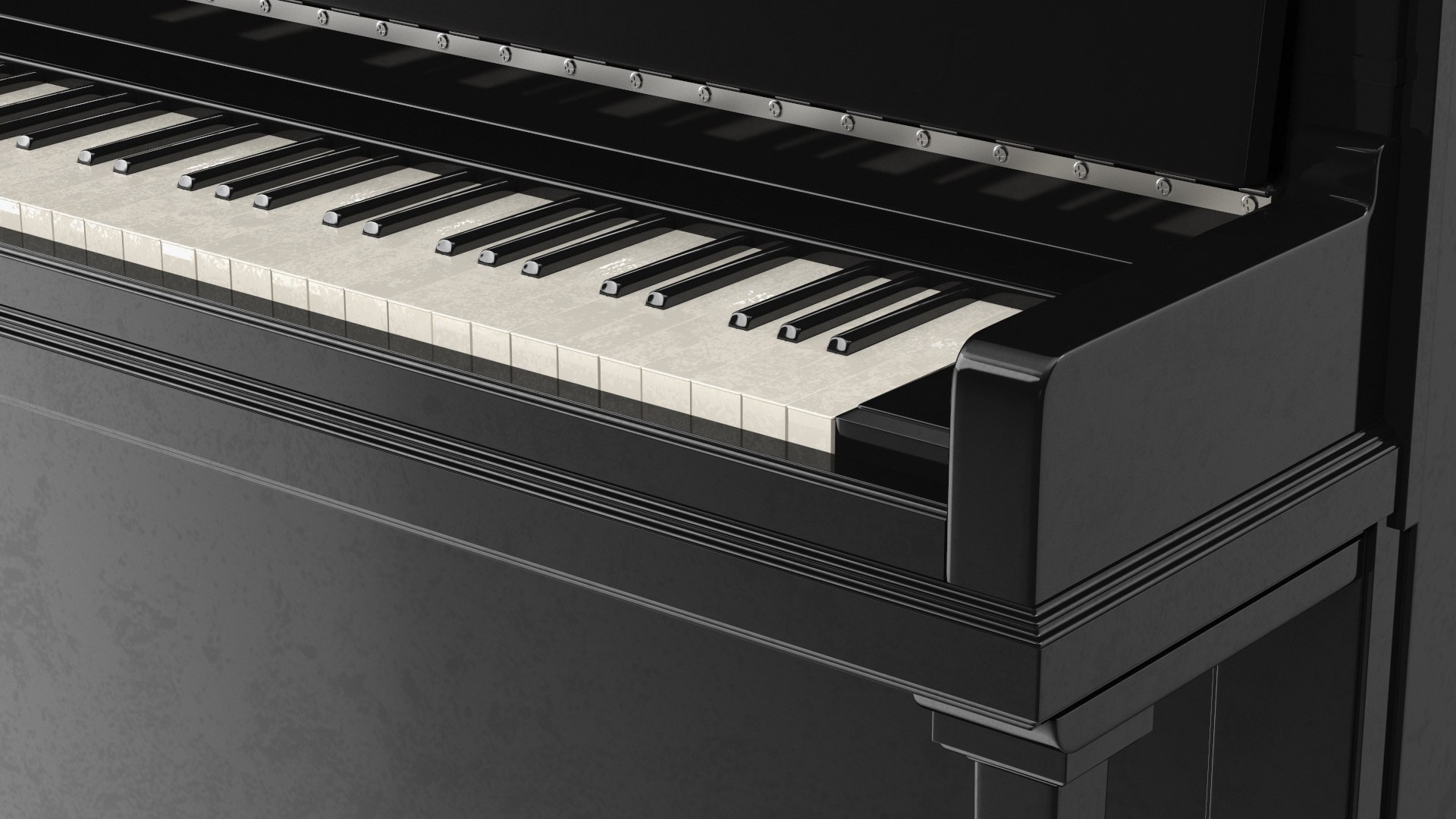 Black Upright Piano 3D Model - TurboSquid 2384567