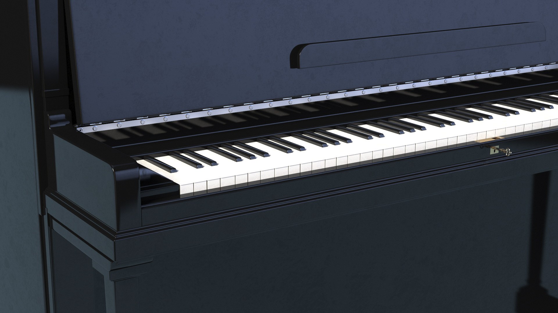 Black Upright Piano 3D Model - TurboSquid 2384567