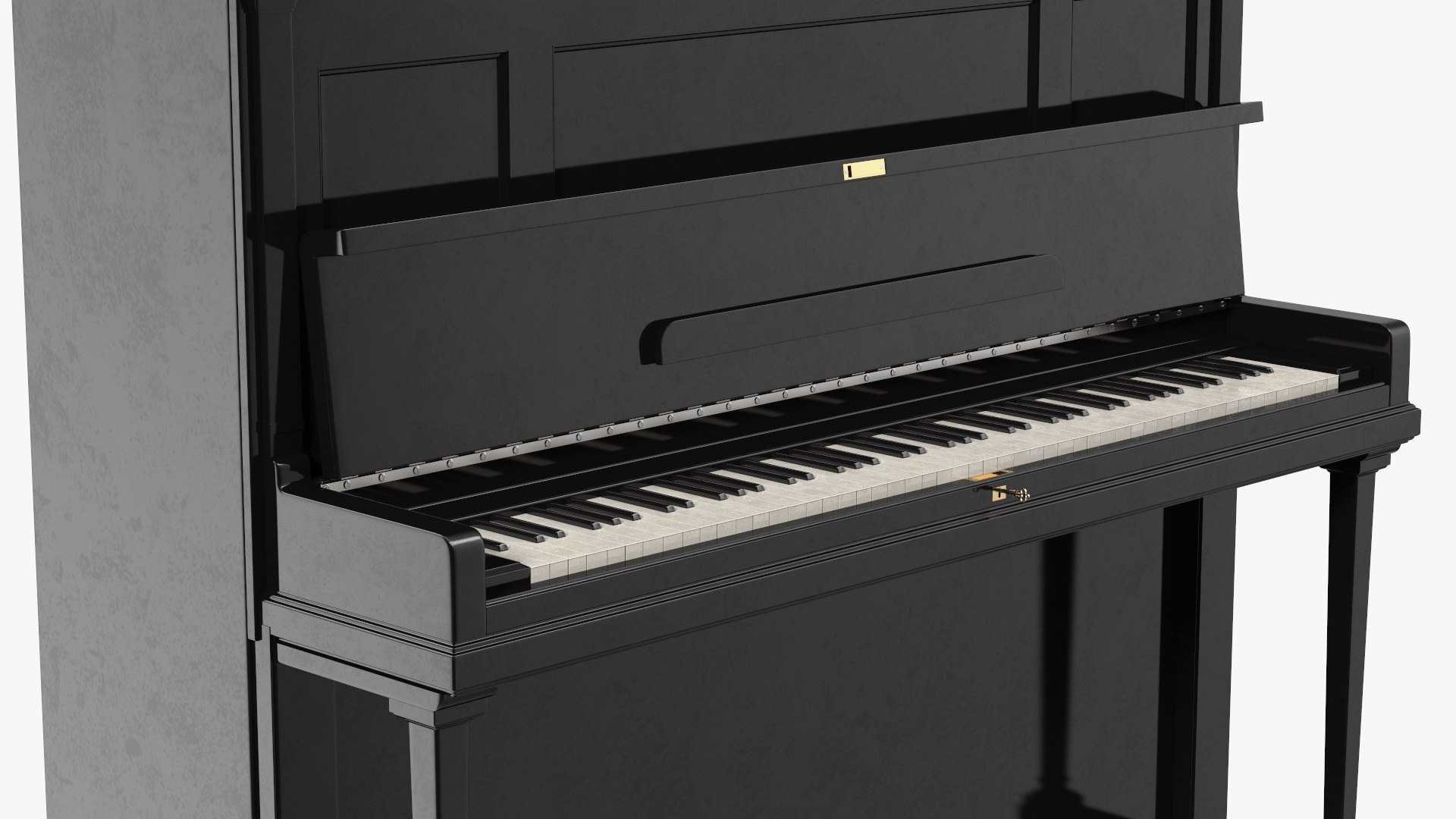 Black Upright Piano 3D Model - TurboSquid 2384567