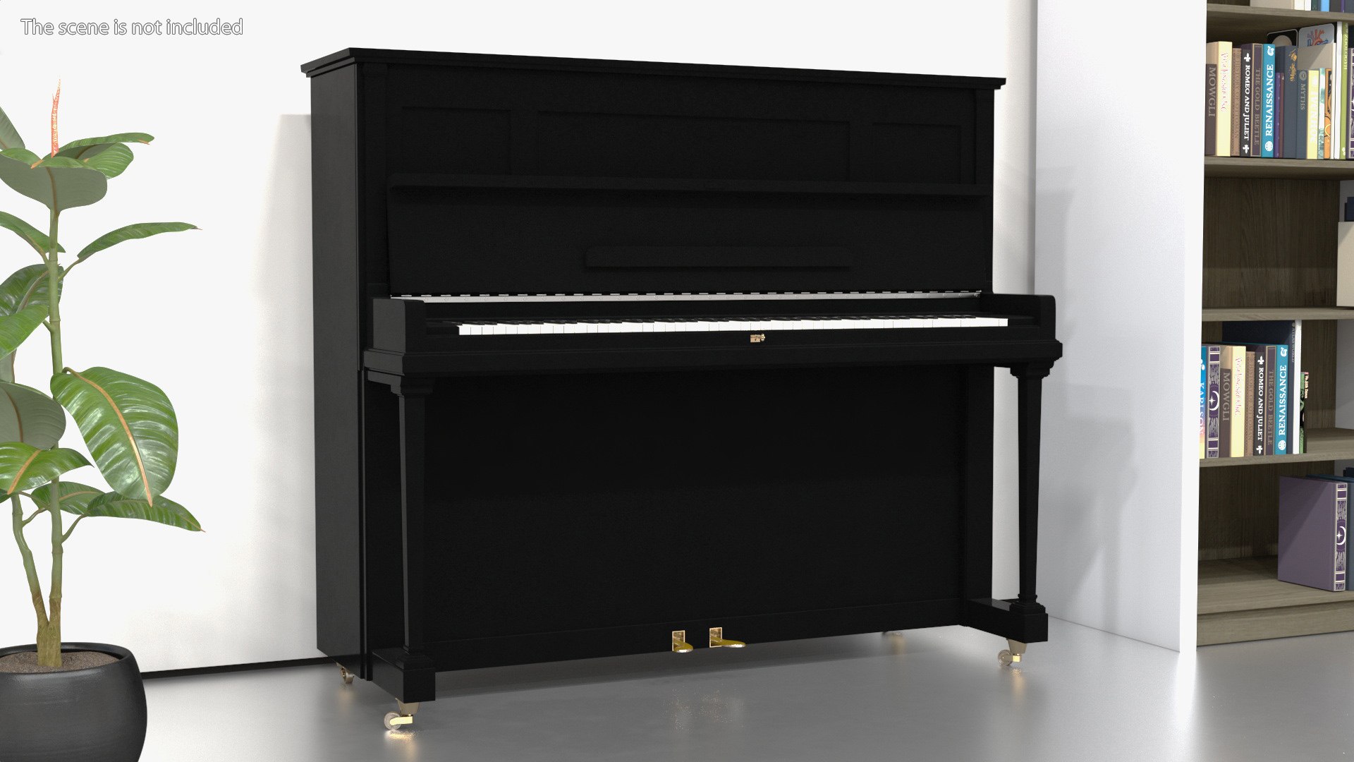 Black Upright Piano 3D Model - TurboSquid 2384567