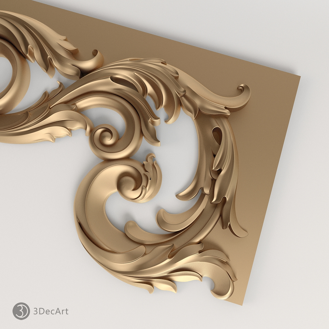 3d model corner decor