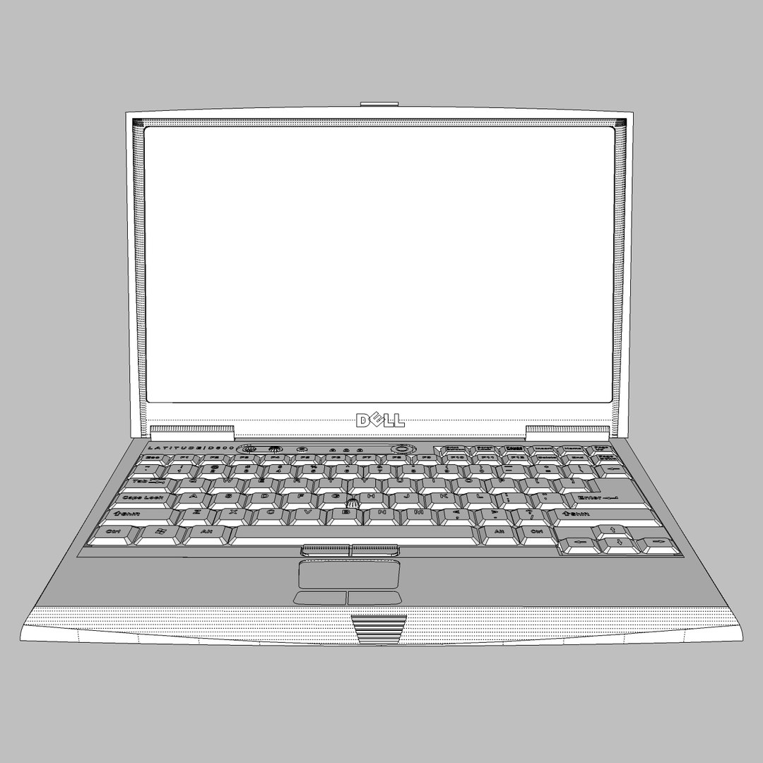 3d Computer Laptop Dell