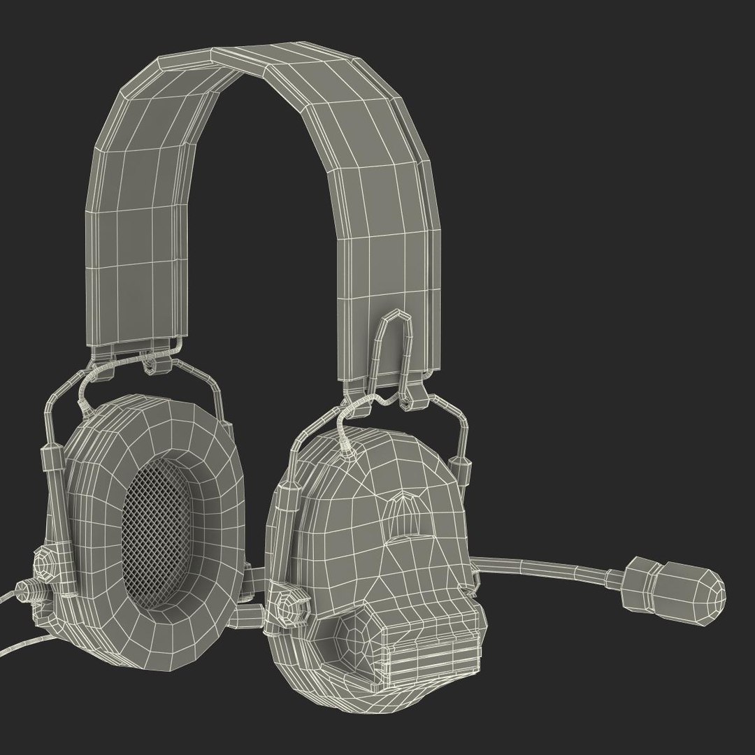 military peltor com-tac ii 3d model