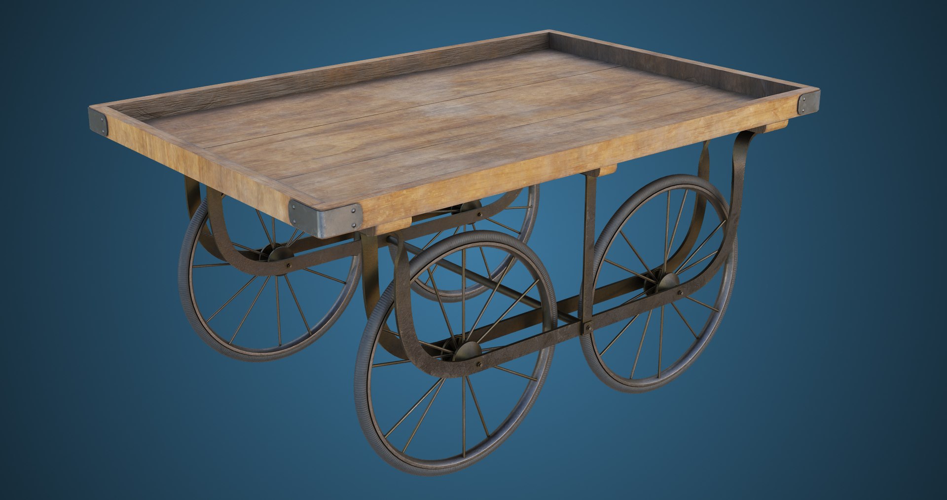3D Wooden Cart05 All PBR Unity UE Textures Included Model - TurboSquid ...