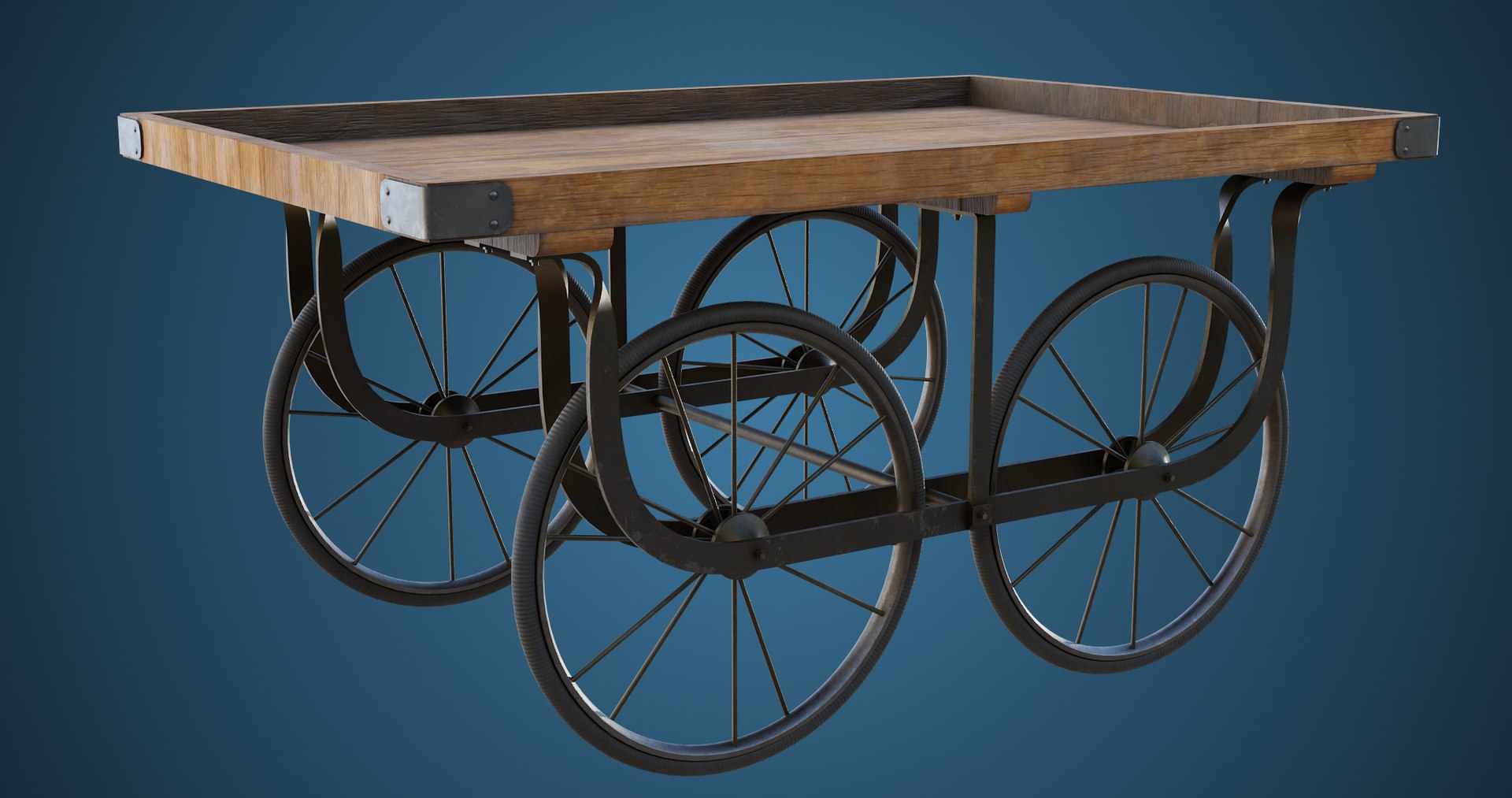 3D Wooden Cart05 All PBR Unity UE Textures Included Model - TurboSquid ...