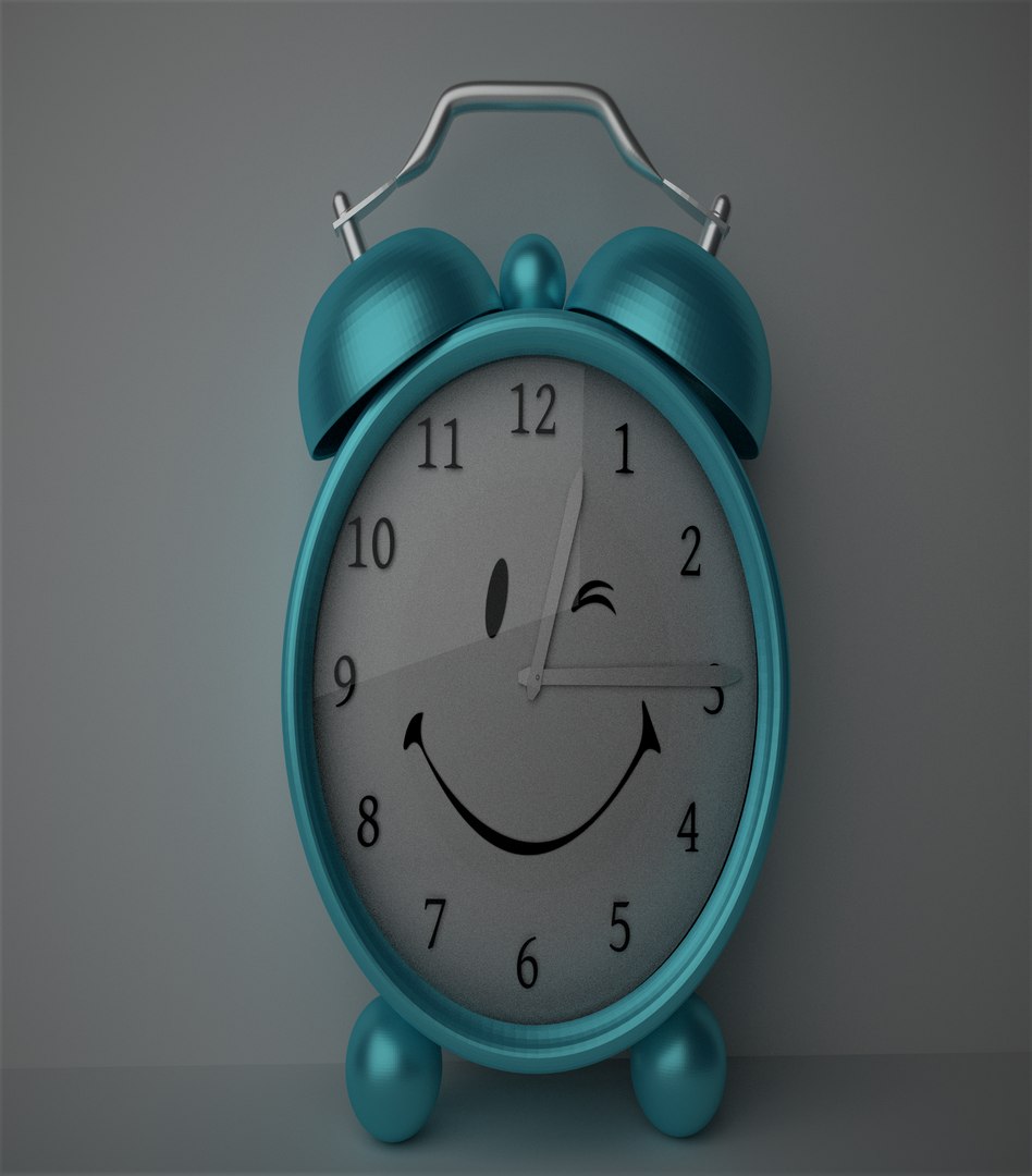 Blue clock 3D model - TurboSquid 1225164