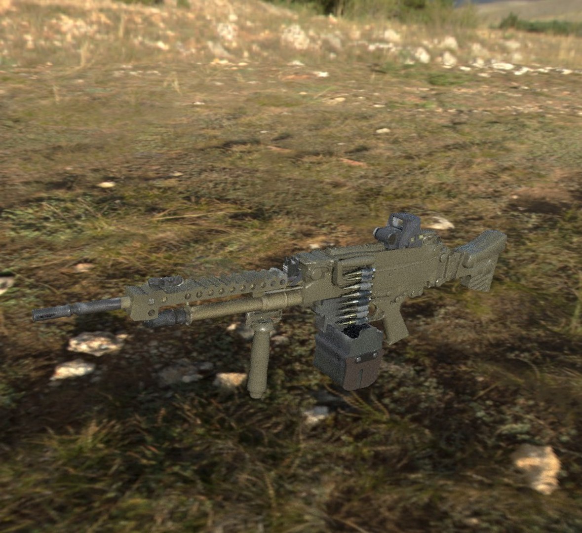 3D MG6 Machinegun Model - TurboSquid 2010884