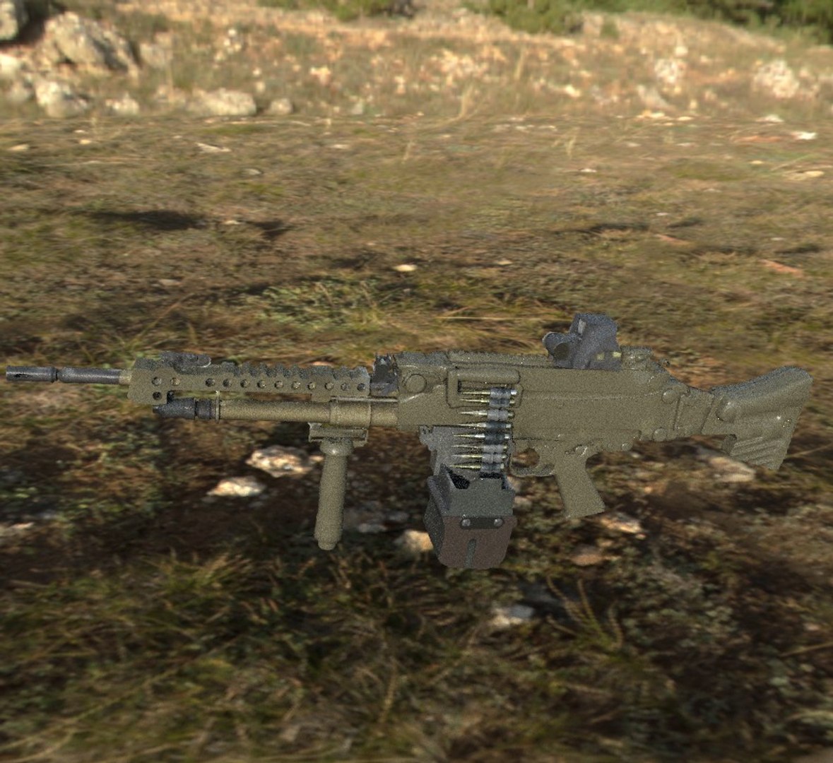 3D MG6 Machinegun Model - TurboSquid 2010884