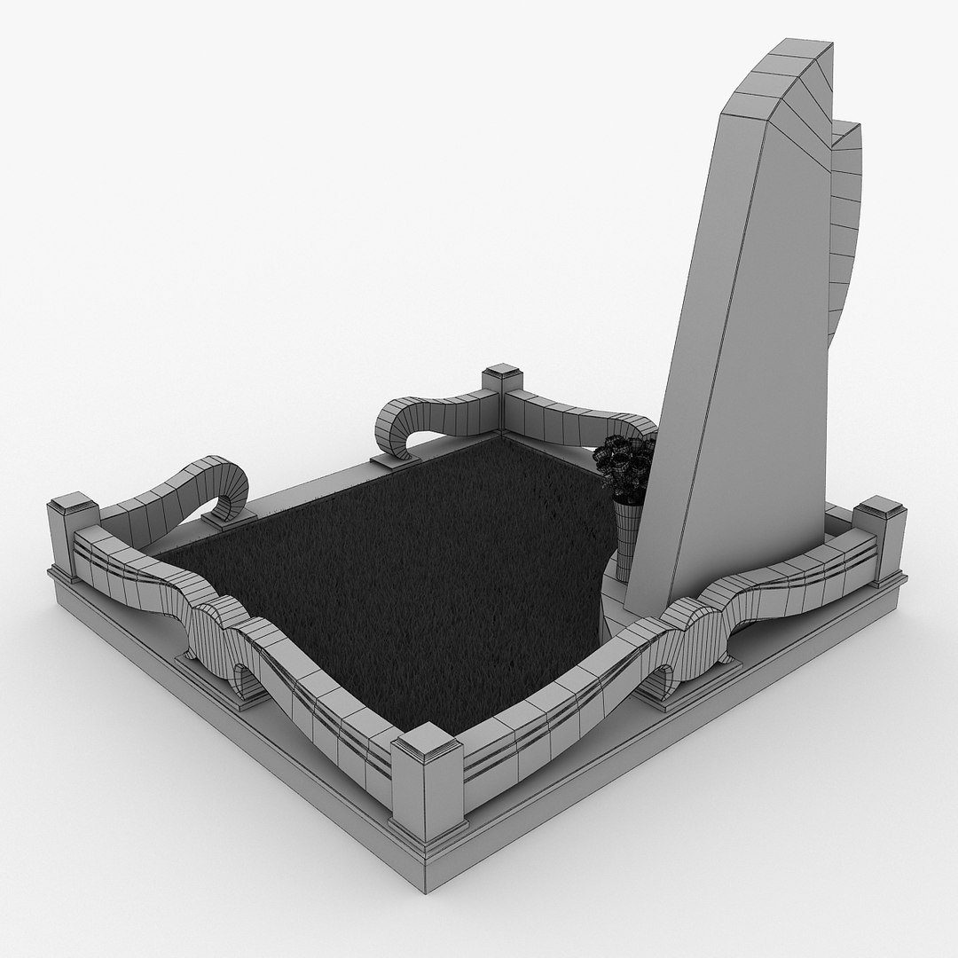 3d Tomb Headstone Model